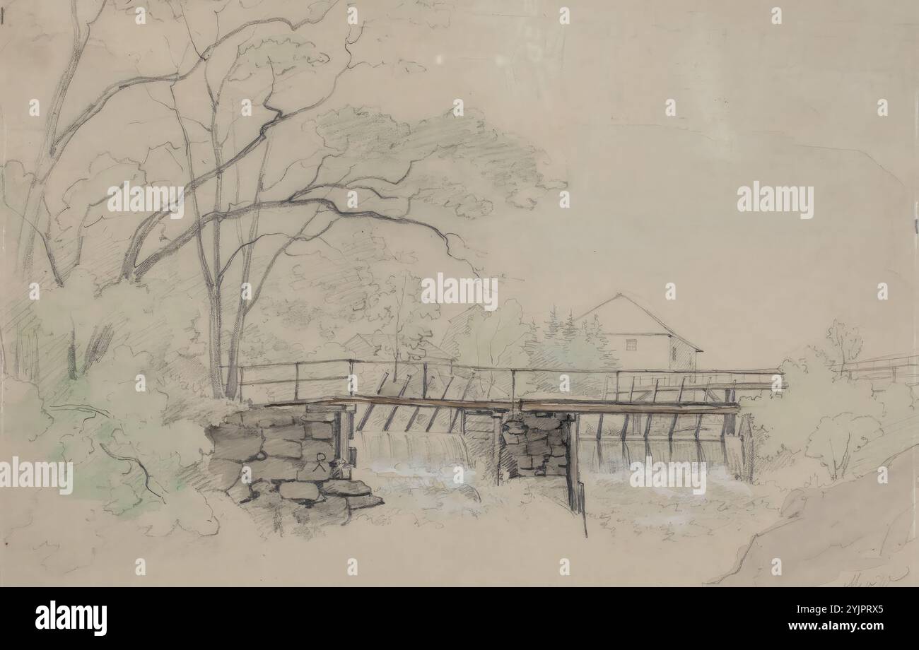 Holmberg, Werner, work, Rolling landscape, Berchtesgaden, 1856, drawing ...