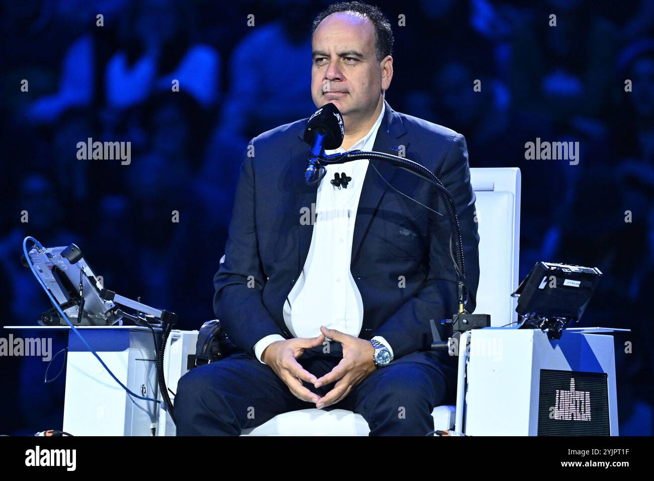 Carlos Alcaraz (ESP) in action against Alexander Zverev (GER) during ...