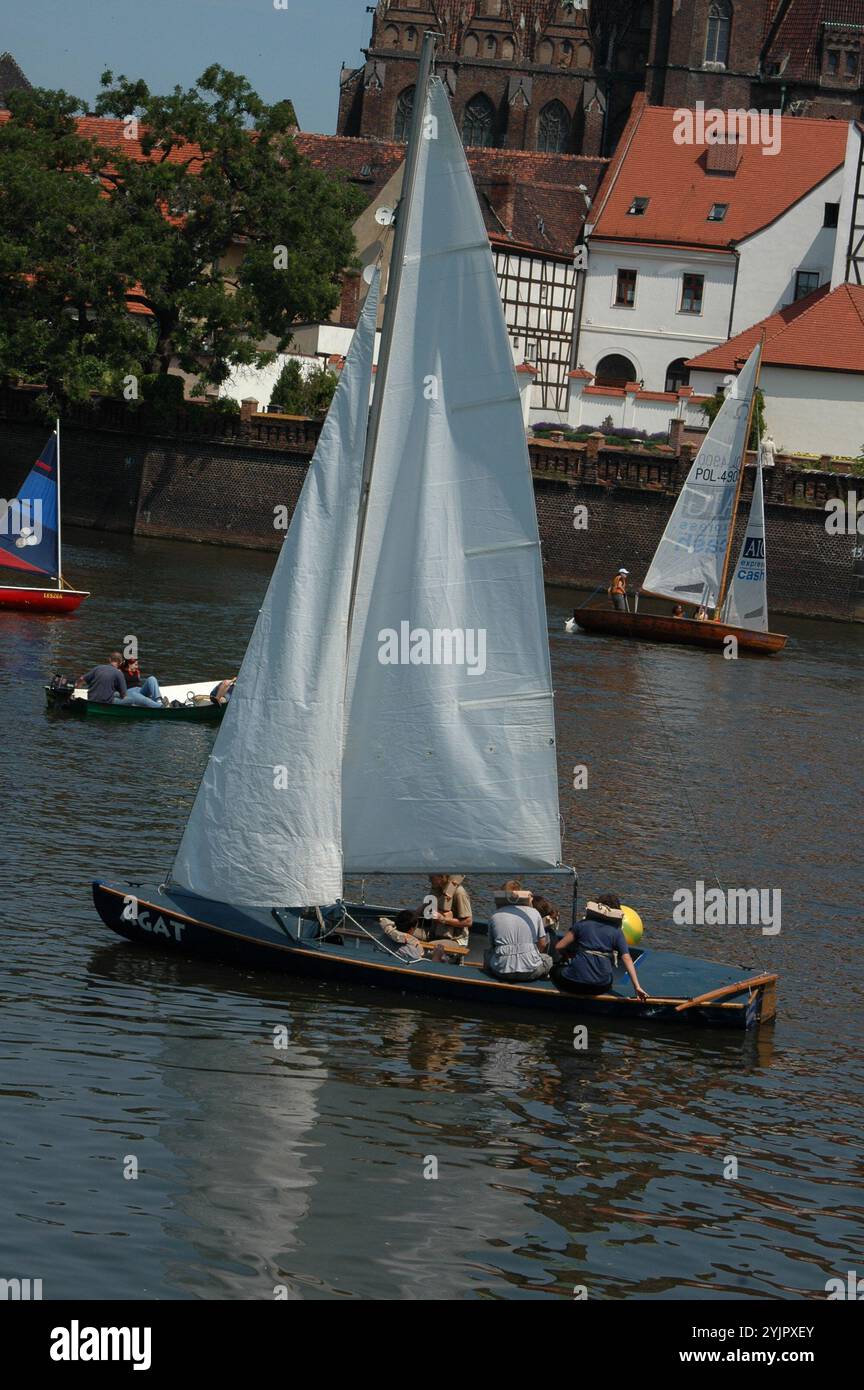 Wroclaw Poland.Sport boat at Odre river. .(Photo by Francis Dean/Dean ...