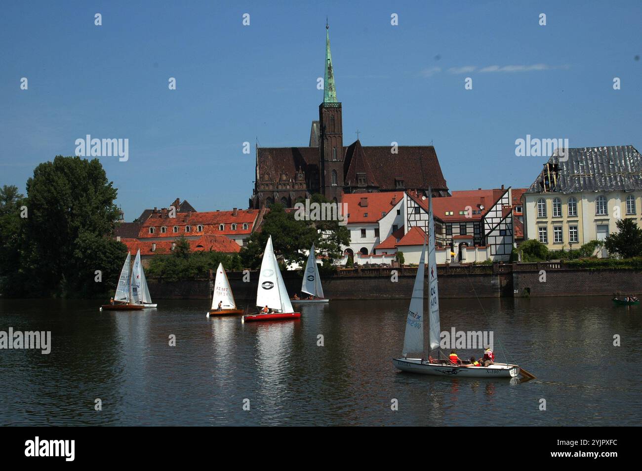 Wroclaw Poland.Sport boat at Odre river. .(Photo by Francis Dean/Dean ...
