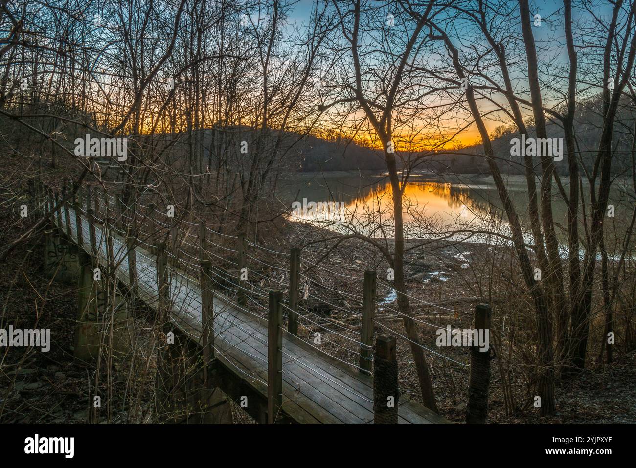 bridge at doe run lake kentucky Stock Photo - Alamy