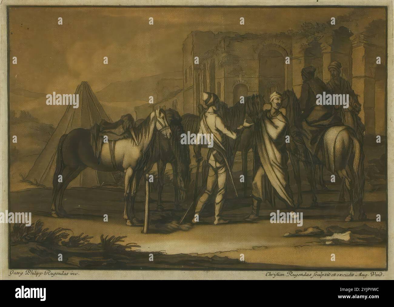 Callot, Jacques, work, Jesus arrives riding a donkey to Jerusalem / New ...