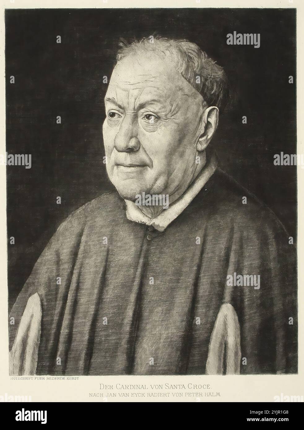 Halm, Peter von, work, Cardinal of Santa Croce, (1000 - 2000), technique text: etching, graphics ...