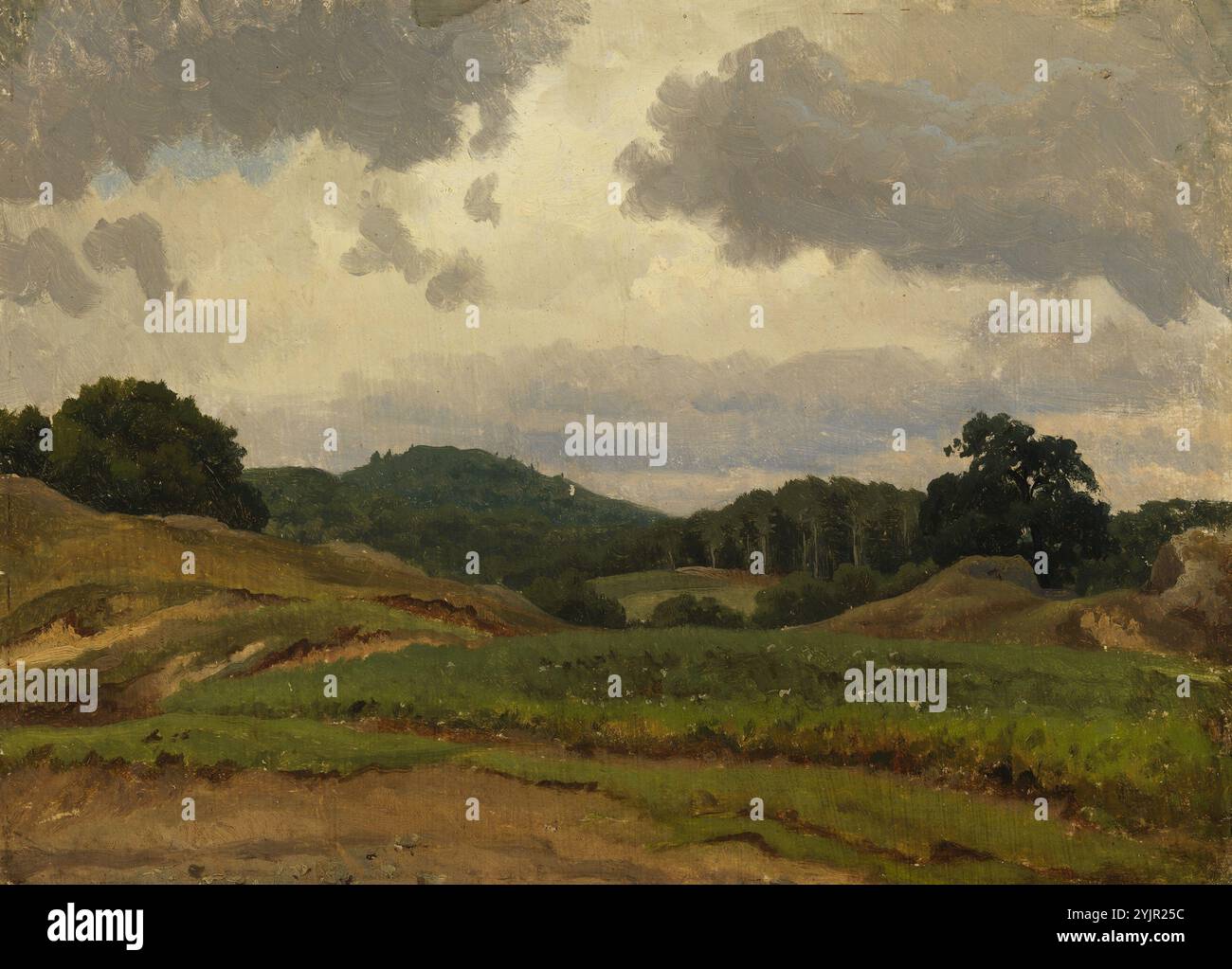 Holmberg, Werner, work, German landscape, peasant building, truss ...