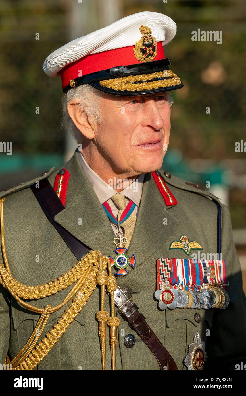 King Charles III, as Captain General Royal Marines, during a visit to ...