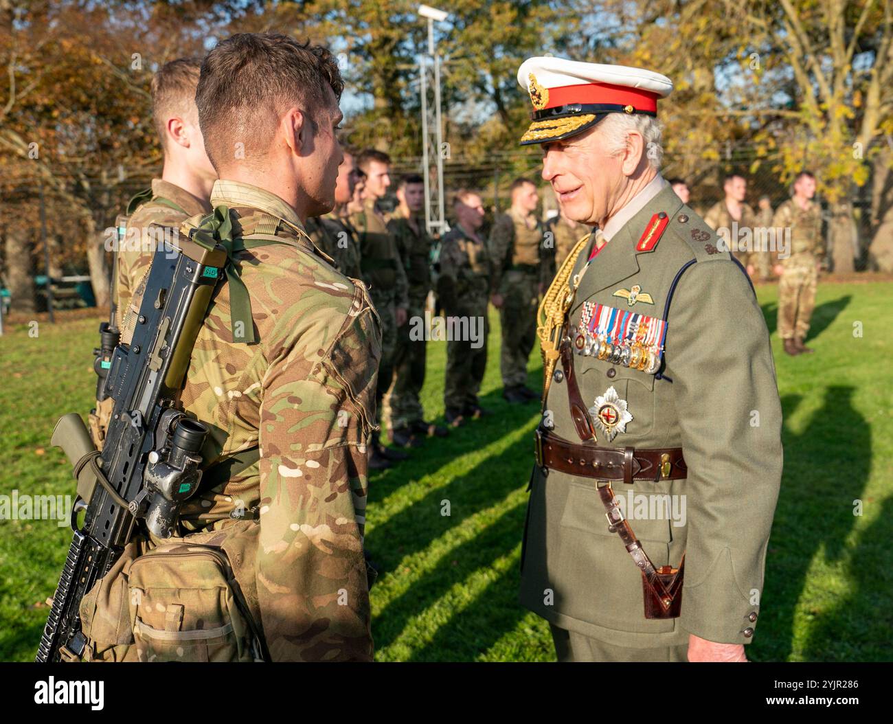 King Charles III, as Captain General Royal Marines, during a visit to ...