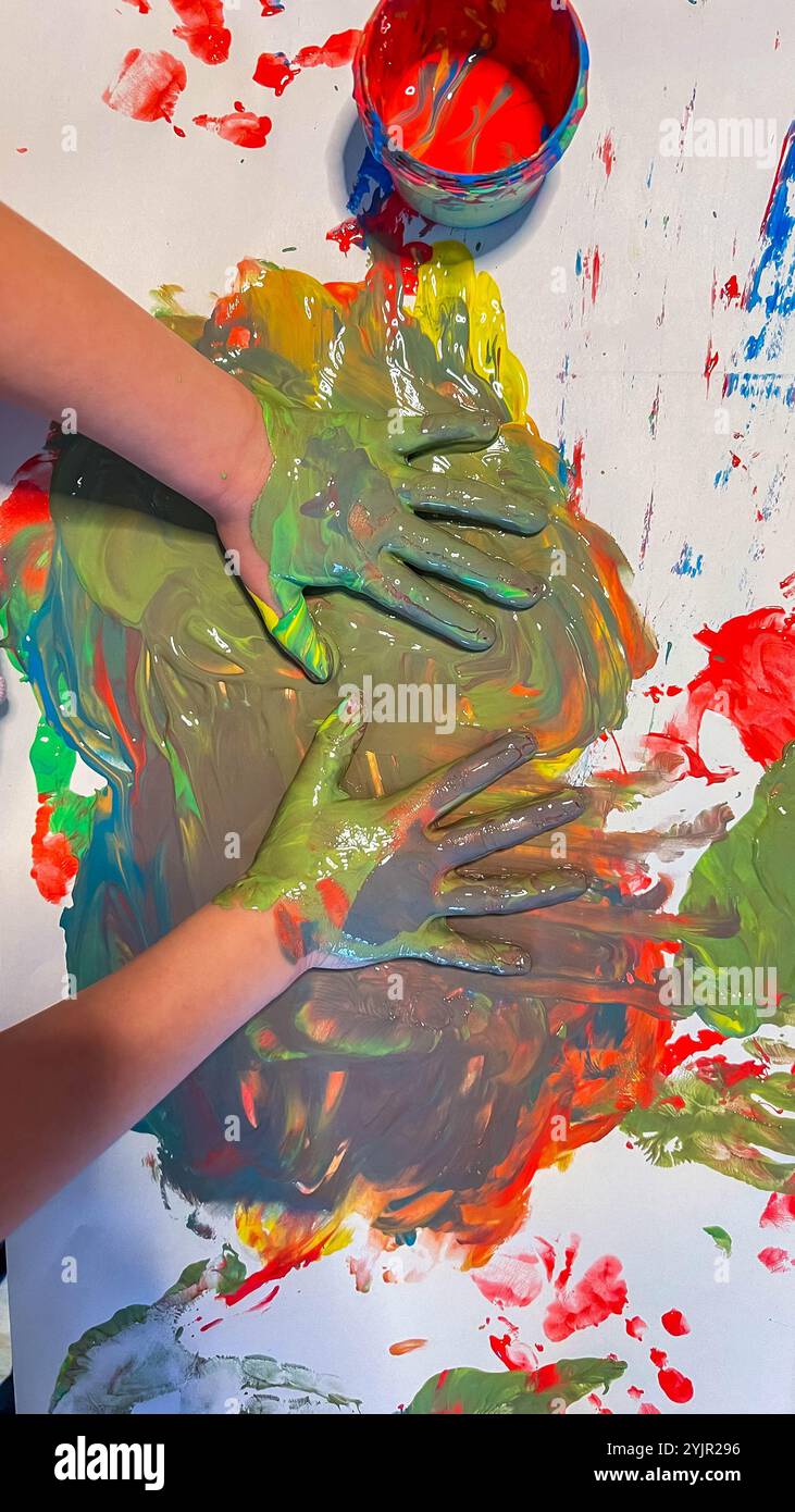 Fingerprint against yellow background hi-res stock photography and ...