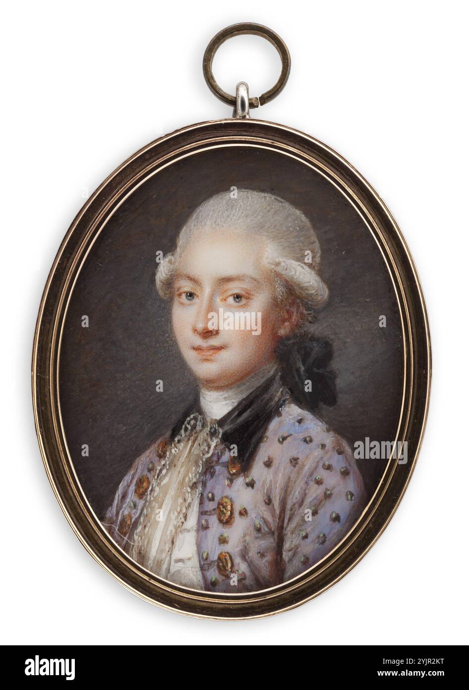 Hall, Peter Adolf, Portrait of a young man, technique text: on ivory ...