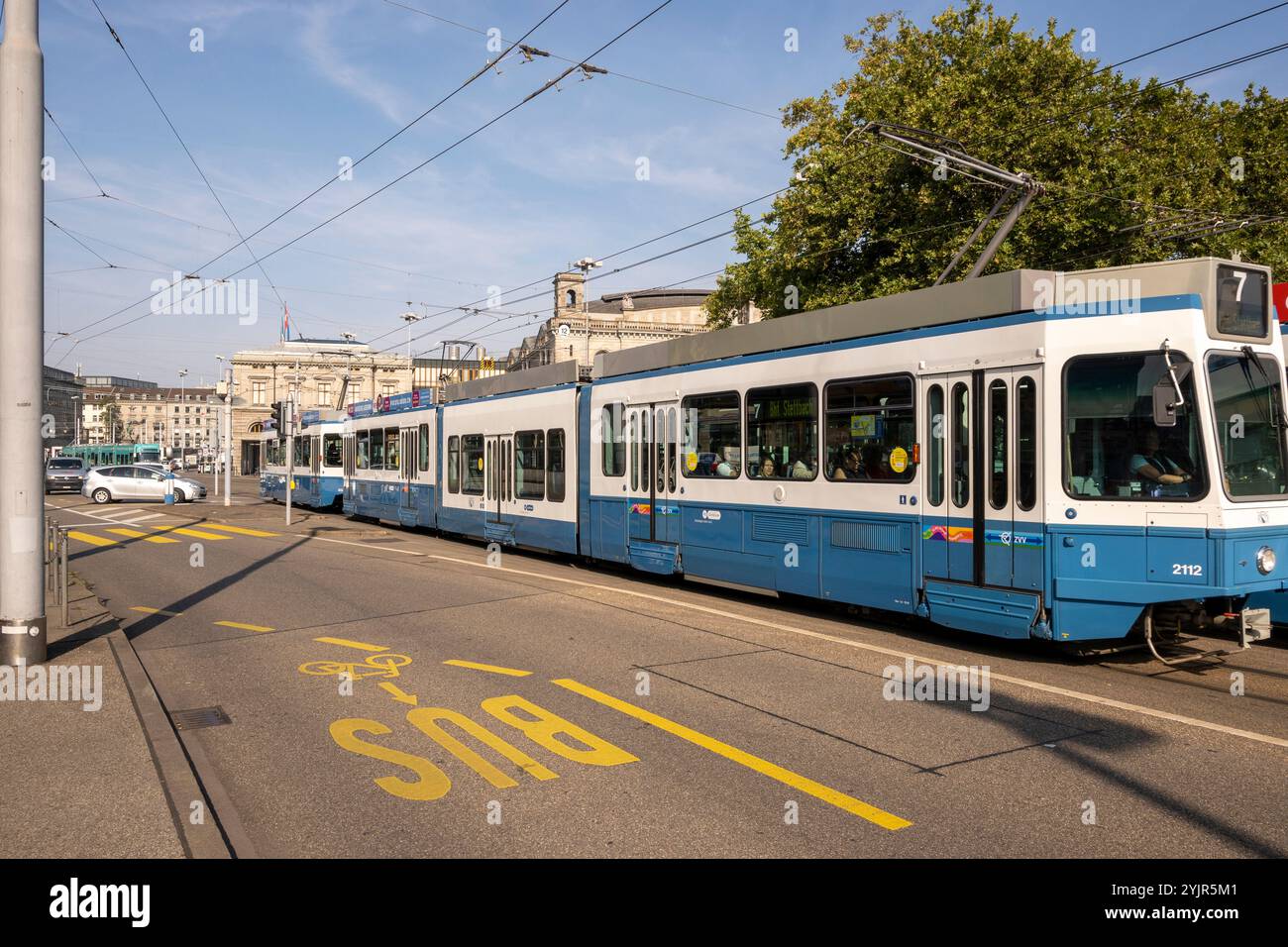 Tram on streets zurich hi-res stock photography and images - Alamy