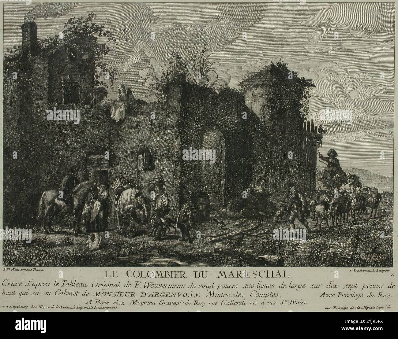 Wachsmouth, Jeremias, inventor: Philipis Wouverman, work, Le Colombier ...