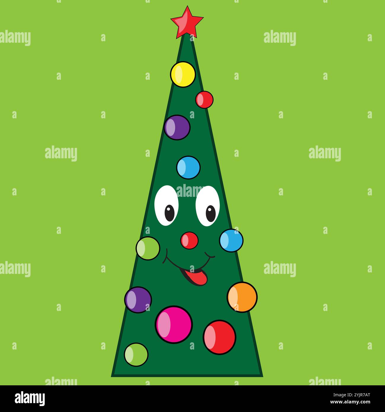 Festive fir tree Stock Vector Images - Alamy