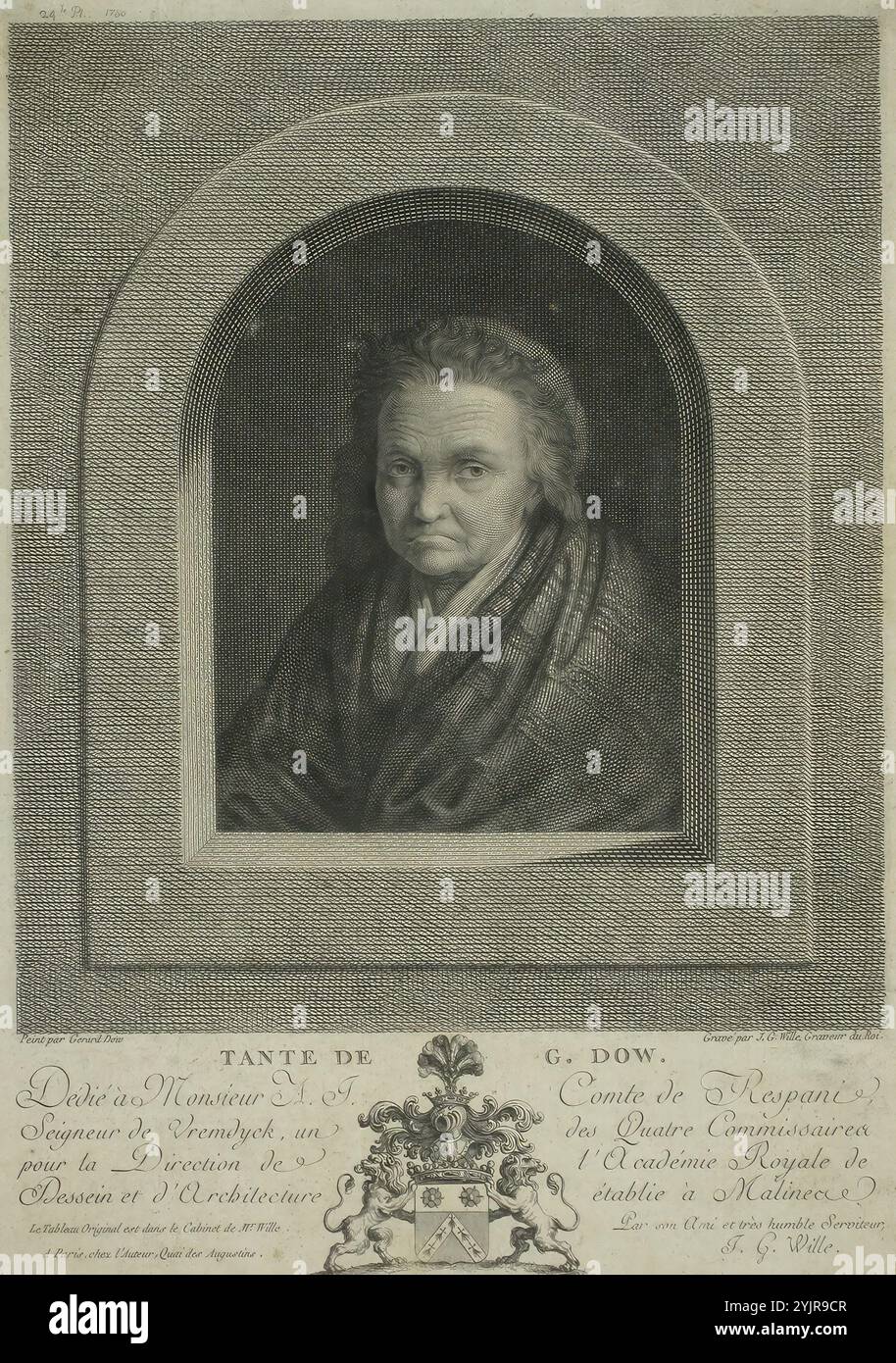 Wille, Jean-Georges, inventor: Gerard Dou, work, Gerard Dou's aunt ...
