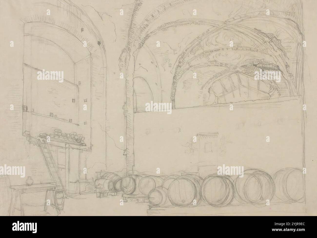 Lauréus, Alexander, work, Exercise for painting Monk in the ruins ...