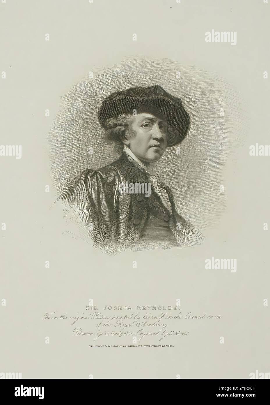 Self-portrait of the, 1809, point engraving, graphics, plate width 38.1 ...