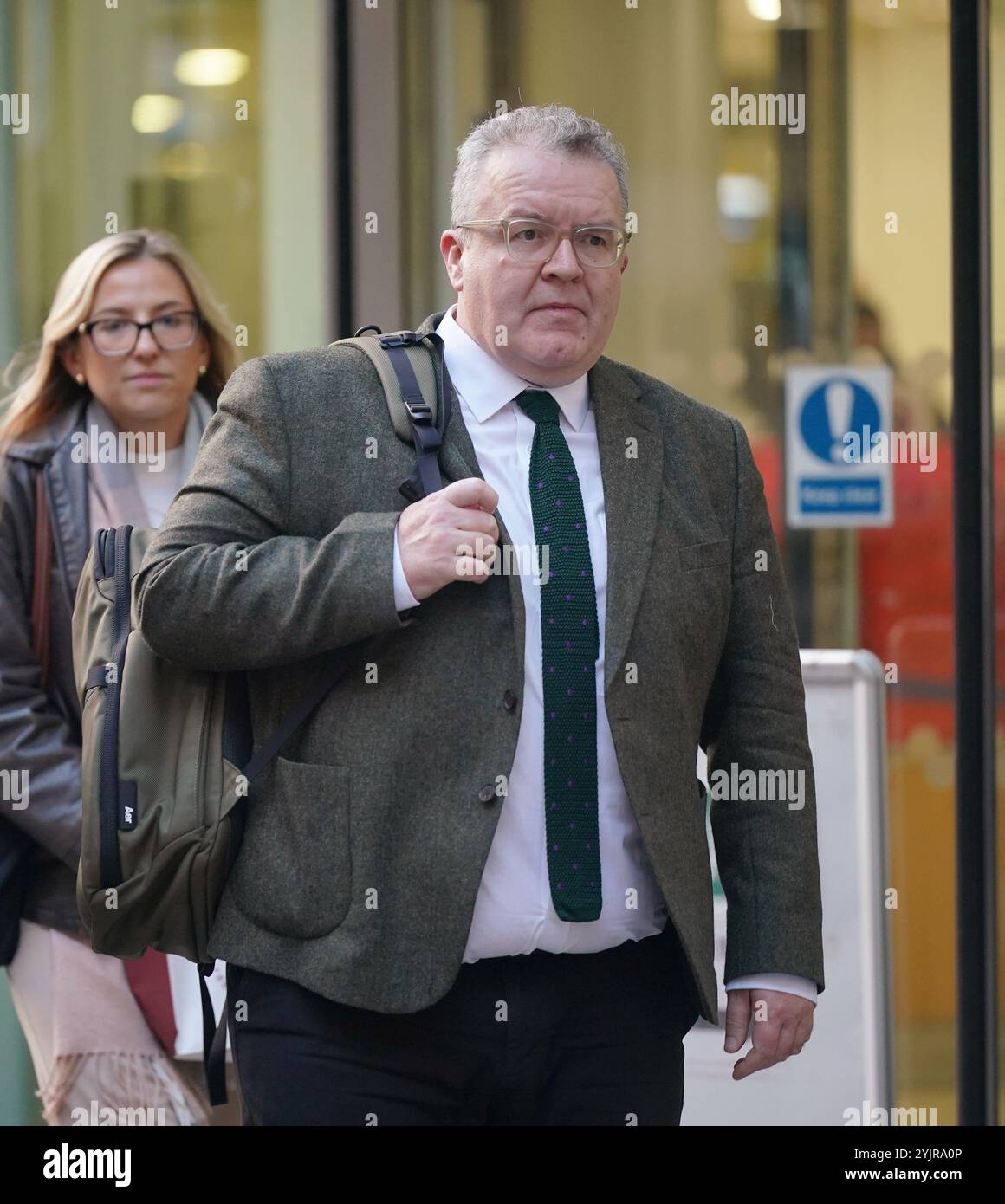 Former Labour deputy leader Lord Tom Watson leaving the Rolls Building ...