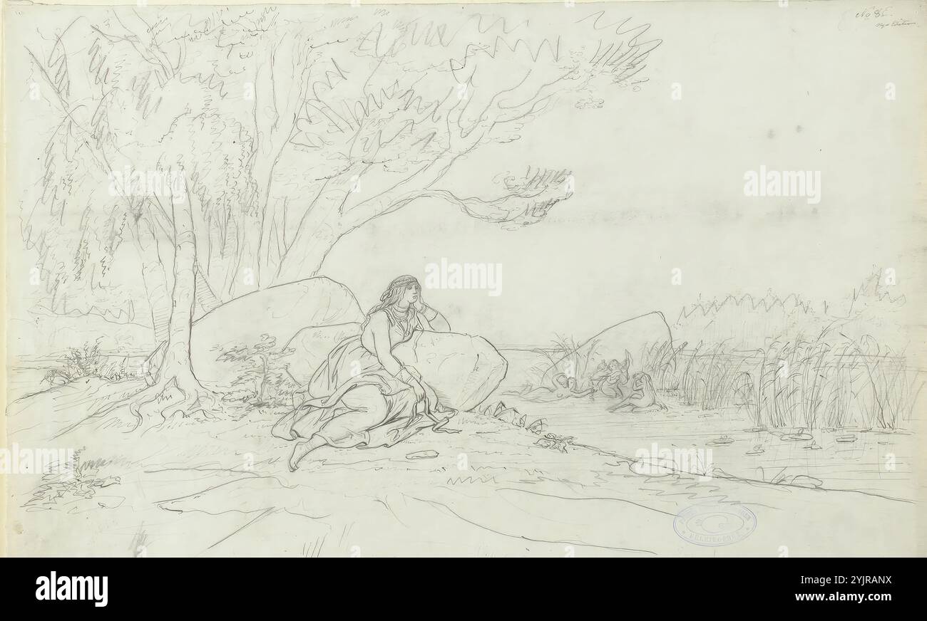 Ekman, Robert Wilhelm, Aino strada, Original drawing for the series of ...