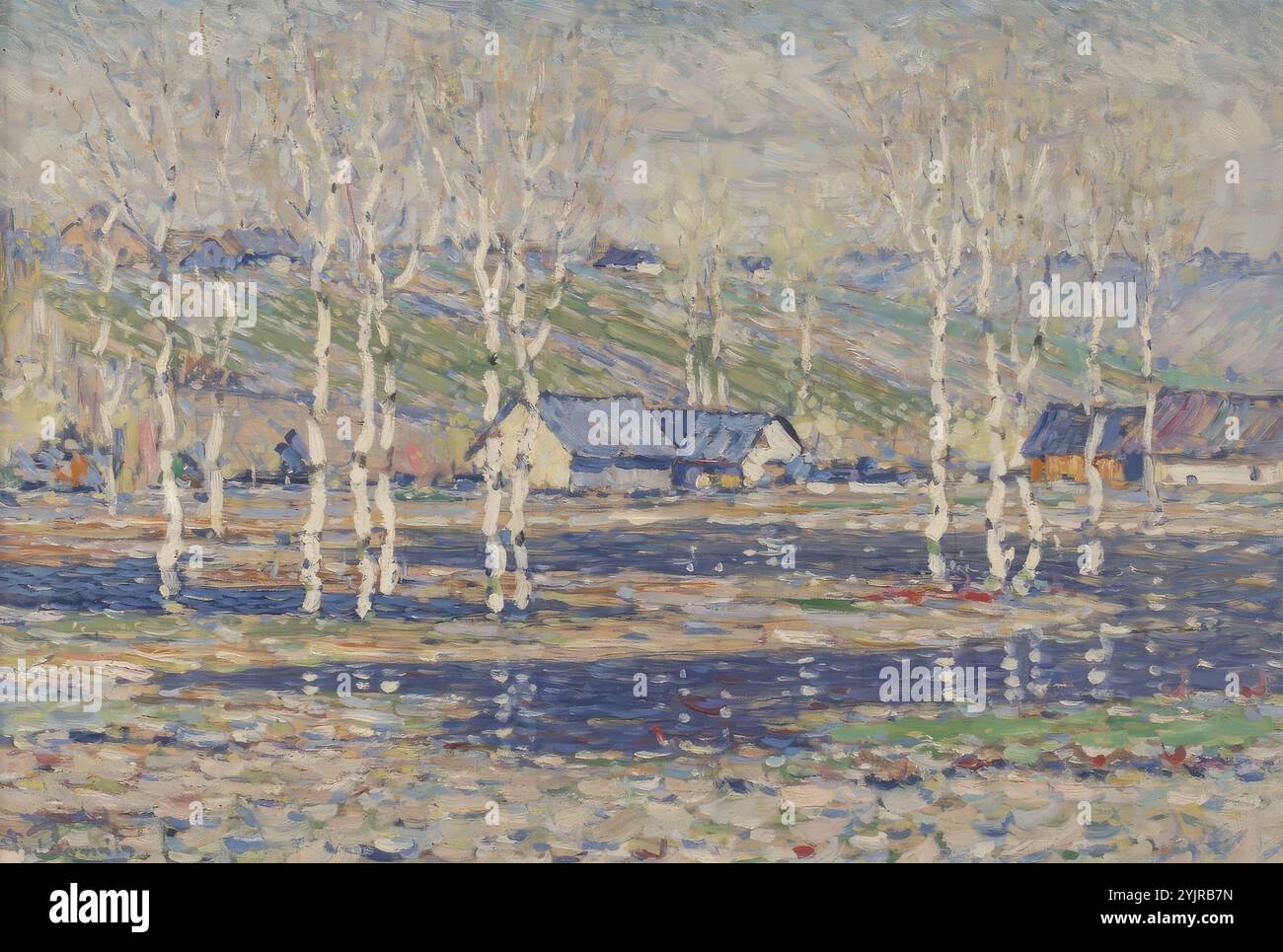 Purvitis, Vilhelms, work, Kevättulva, undateable, painting, 50 cm x 74 ...