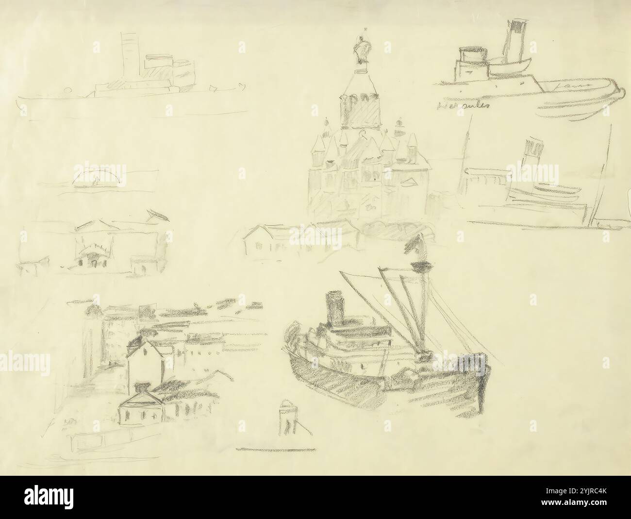 Finch, Alfred William, work, Exercise from Helsinki, pencil, drawing ...