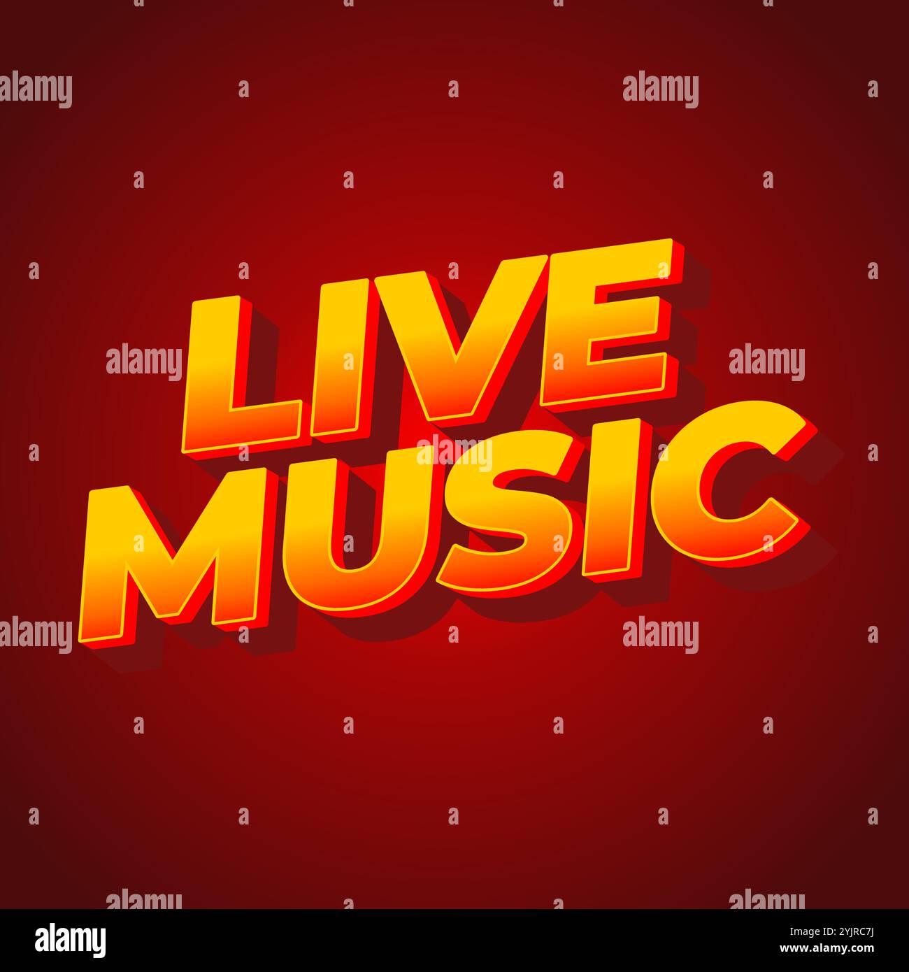 Live music. Text effect design in 3D style for social media marketing ...