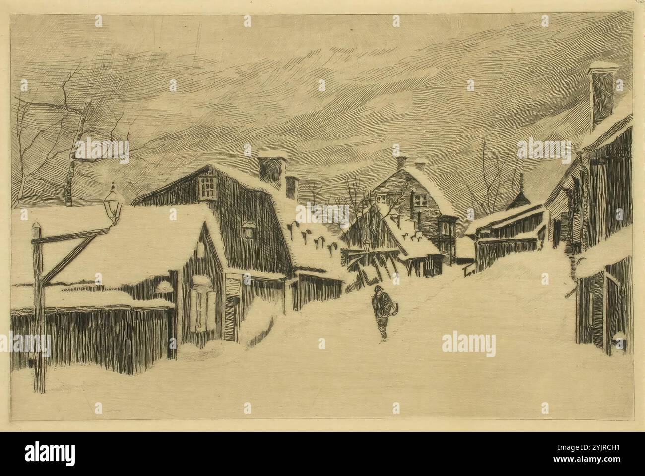 Thegerström, Robert, work, Talvinen pikkukaupungin katu, (1895 - 1910 ...