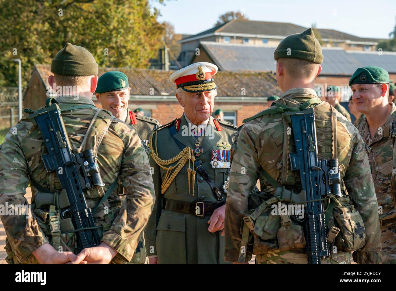 King Charles III, as Captain General Royal Marines, during a visit to ...