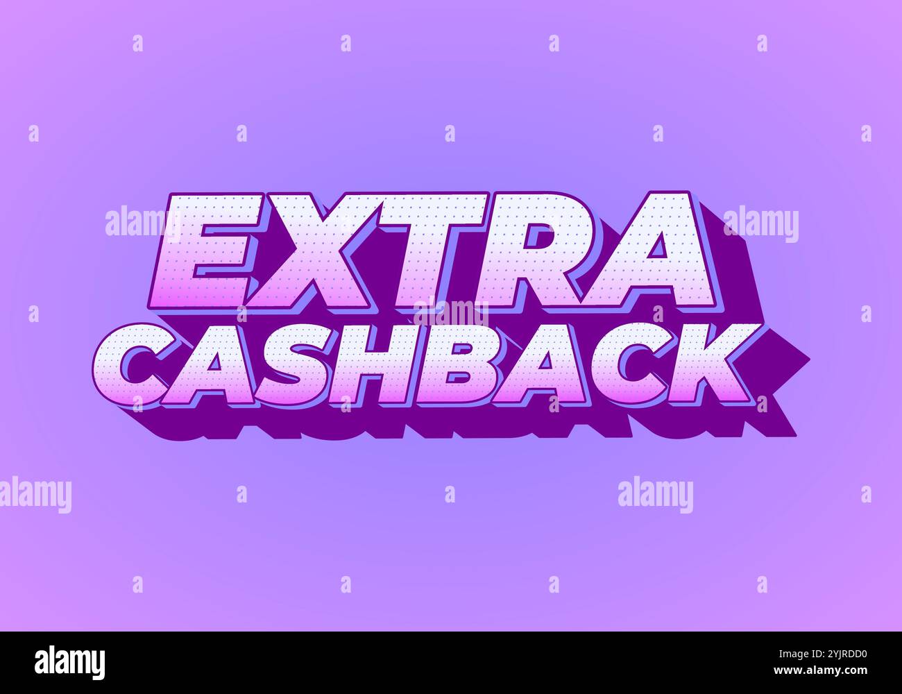 Extra cash back. text effect design with extra bold font for social ...