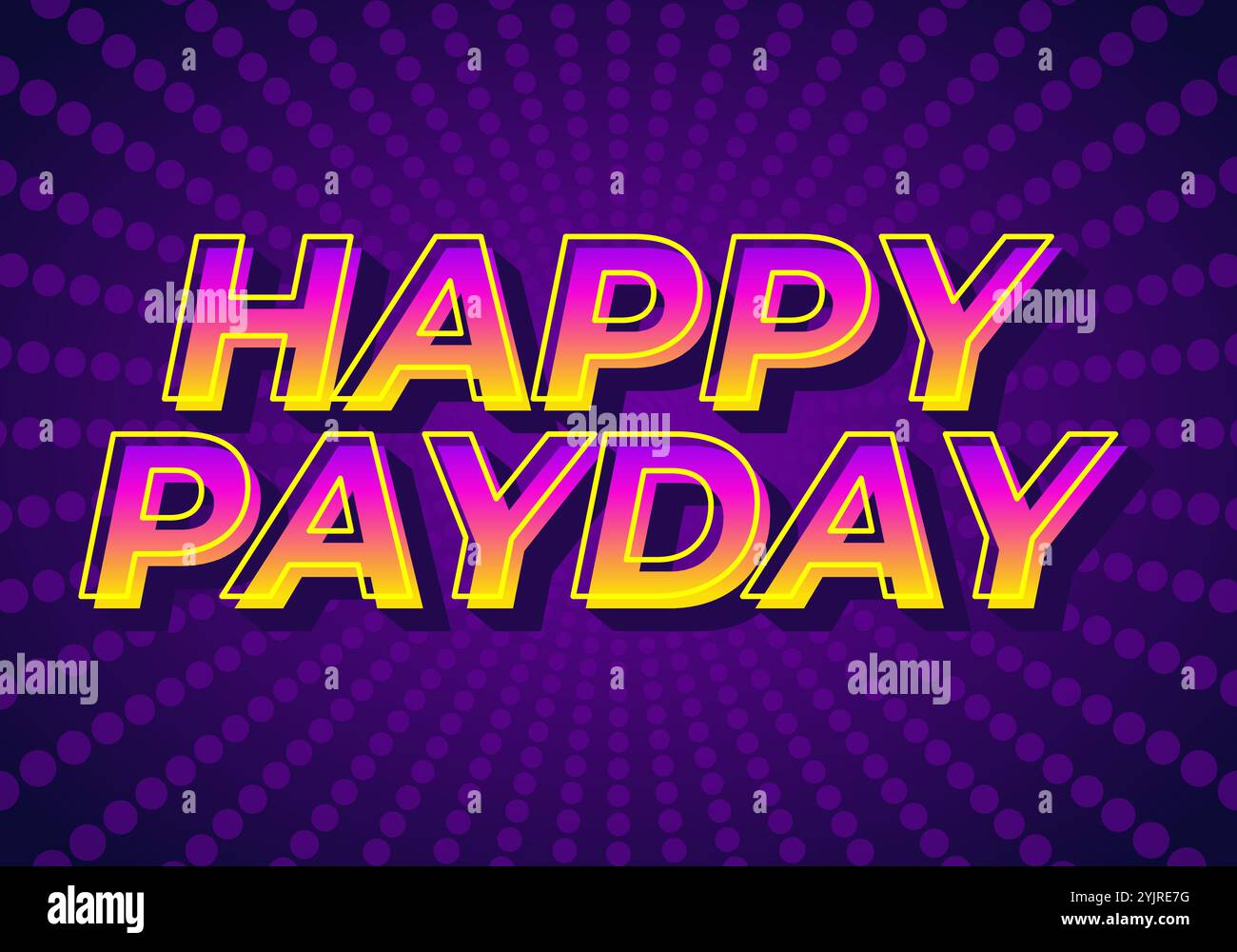 Happy payday text effect design for social media ads. 3D style Stock ...