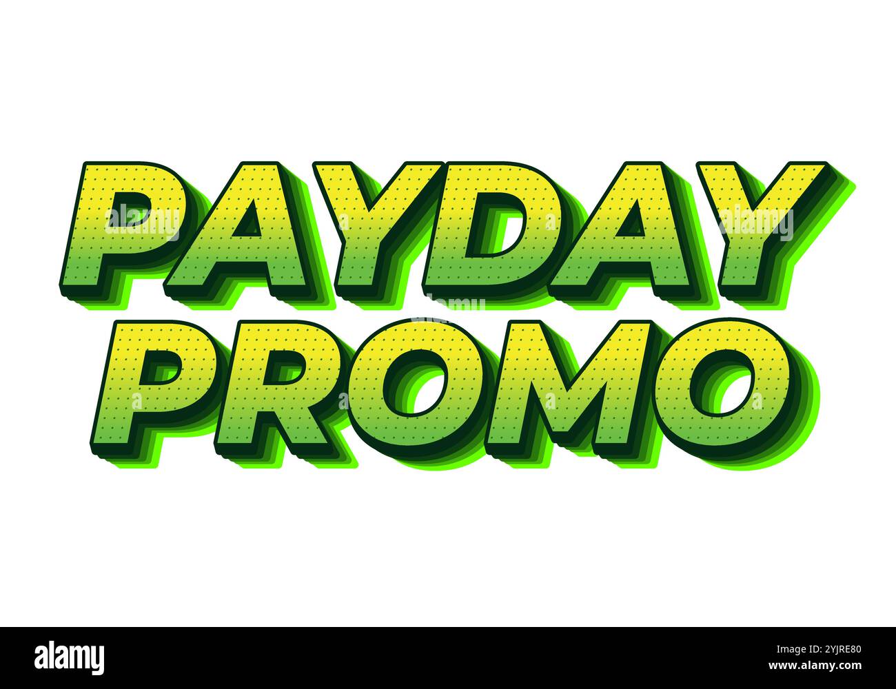 Promo day, text effect design in 3 dimensions style with modern colors ...