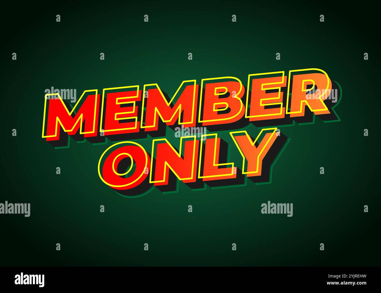 Member only. Text effect design for social media or marketing ads Stock ...