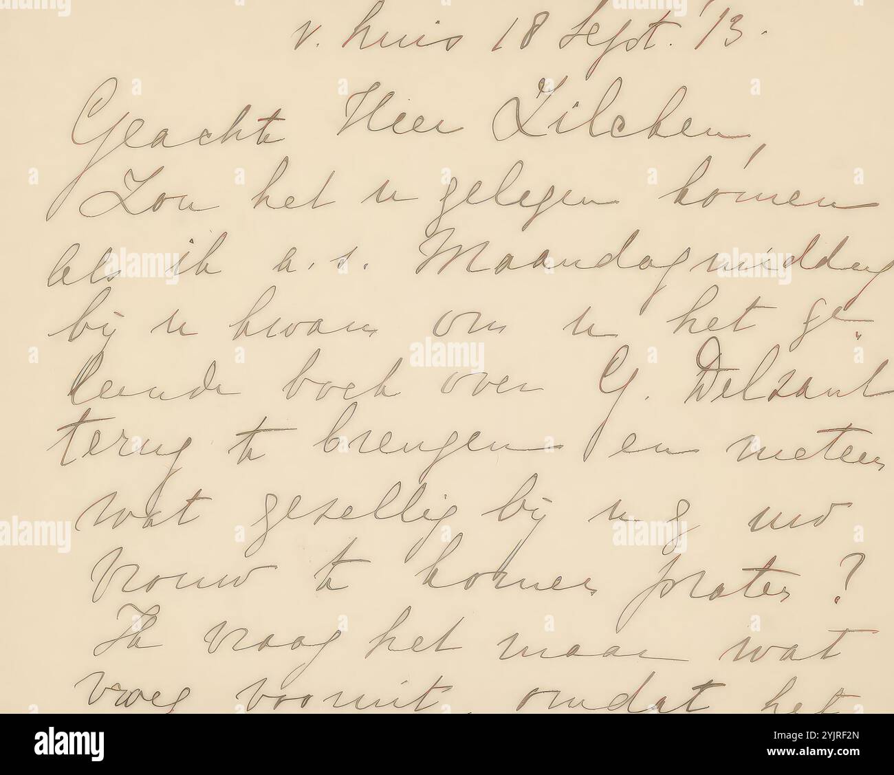 Letter to Philip Zilcken, writer: Fenna de Meyier, The Hague, 18-Sep ...