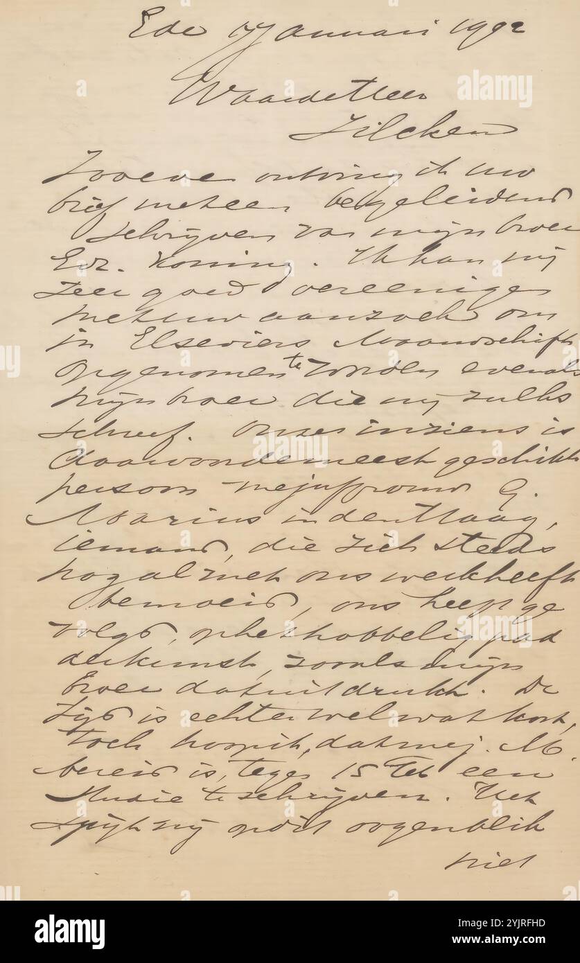 16 jan 1892 hi-res stock photography and images - Alamy