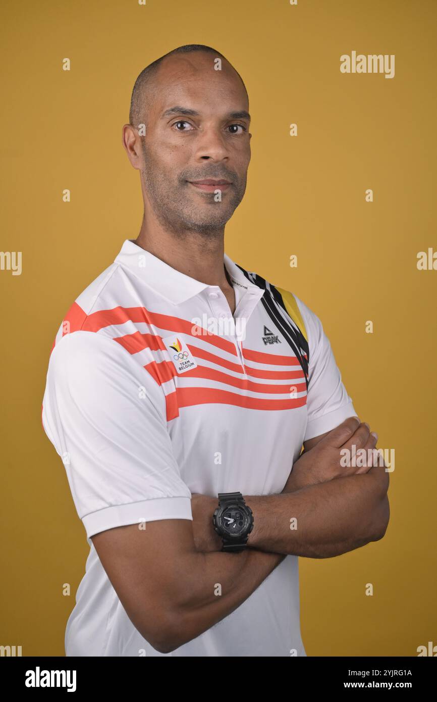 Belgian athletics Team Leader Jonathan Nsenga poses for the ...