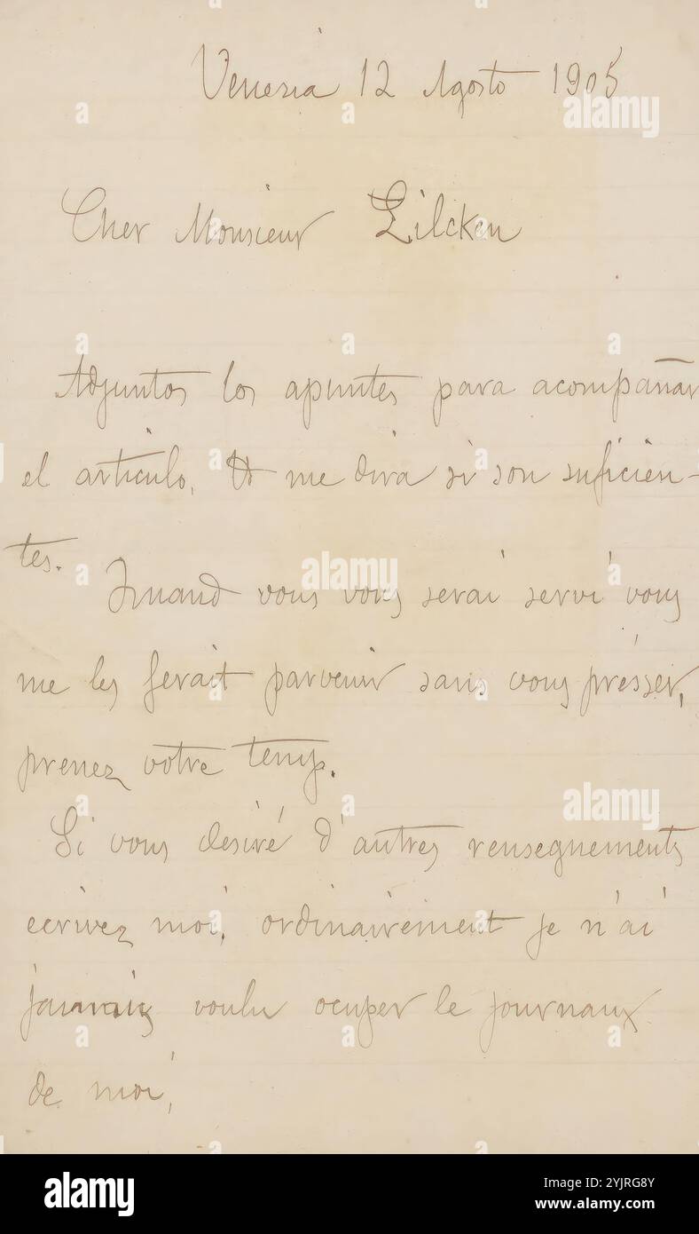 12 aug 1905 hi-res stock photography and images - Alamy