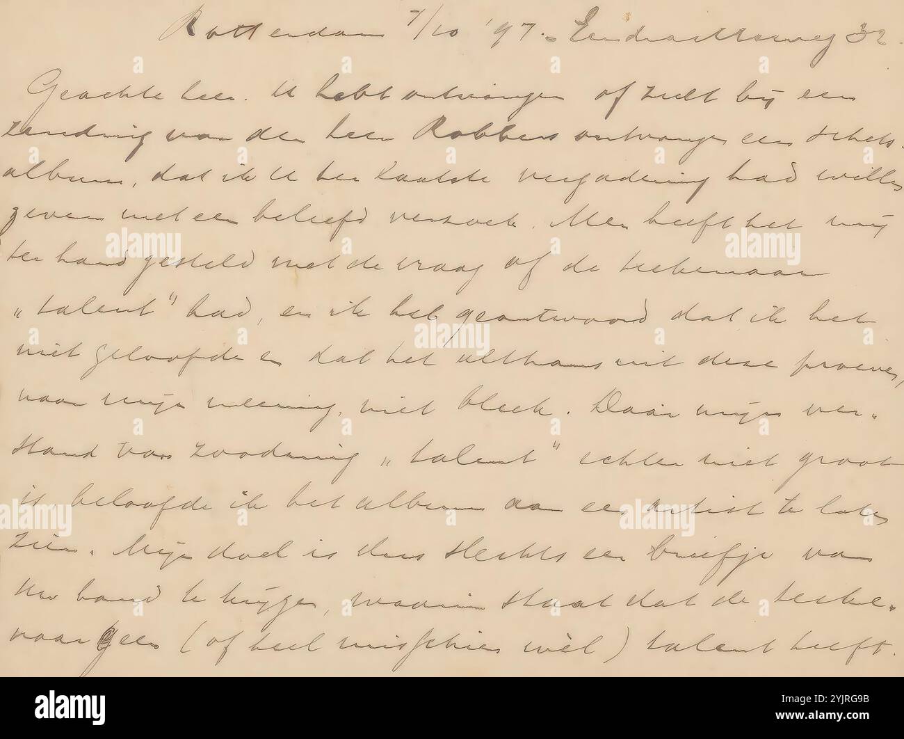 Letter to Philip Zilcken, writer: Lambertus Joannes Plemp van ...