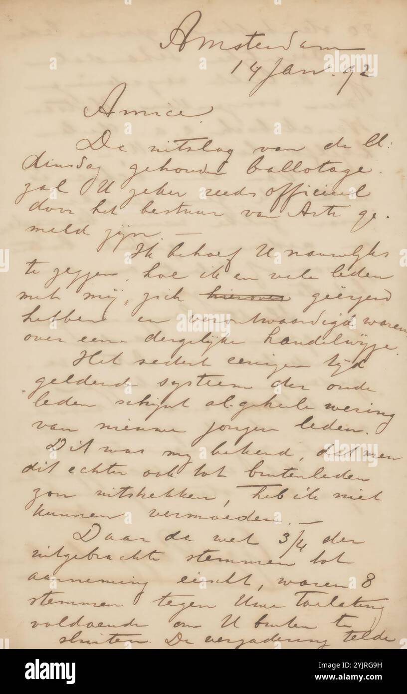Letter to Philip Zilcken, writer: Geo Poggenbeek, Amsterdam, 14-Jan ...