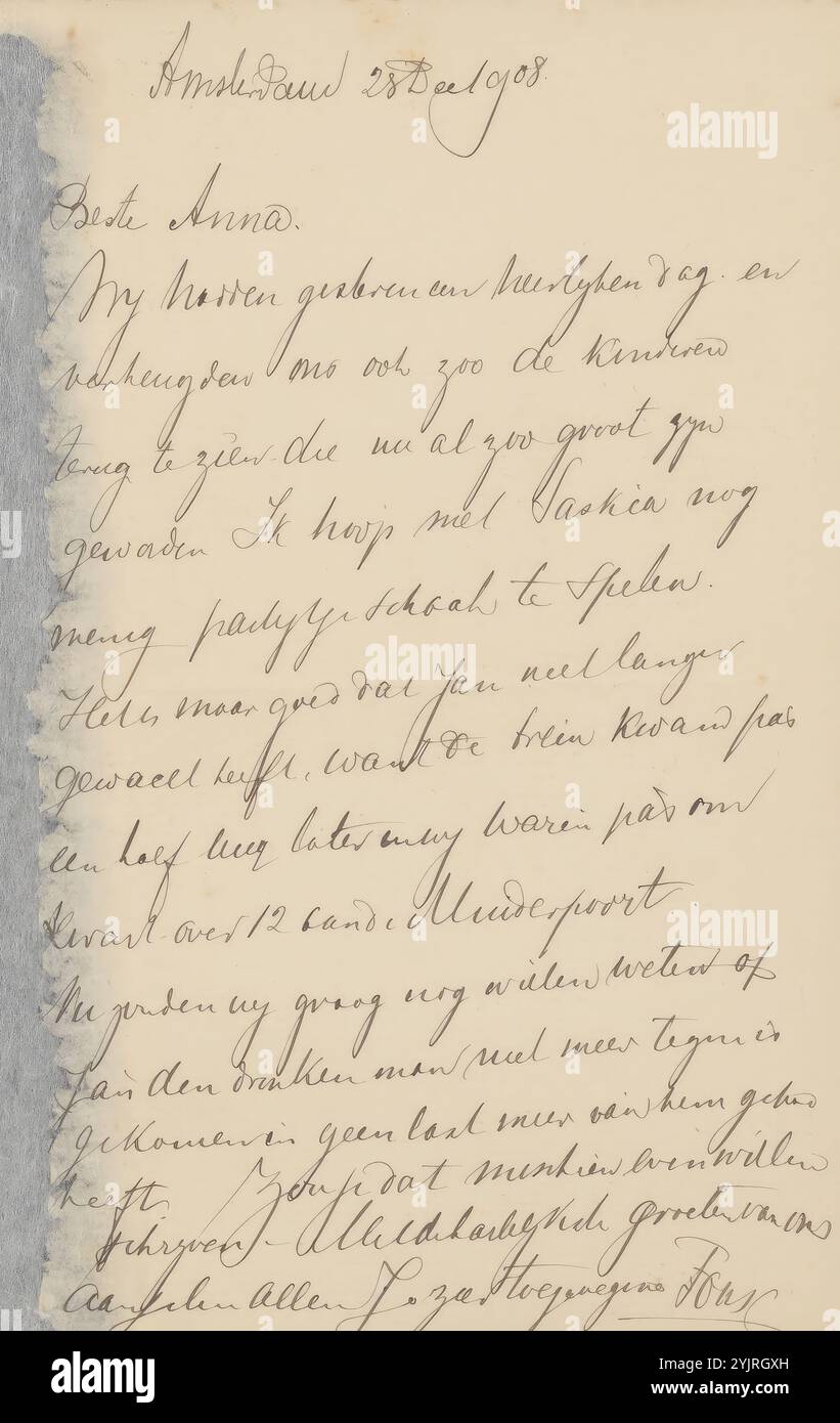 Letter to Anna Dorothea Dirks, writer: Alphons Diepenbrock, Amsterdam ...