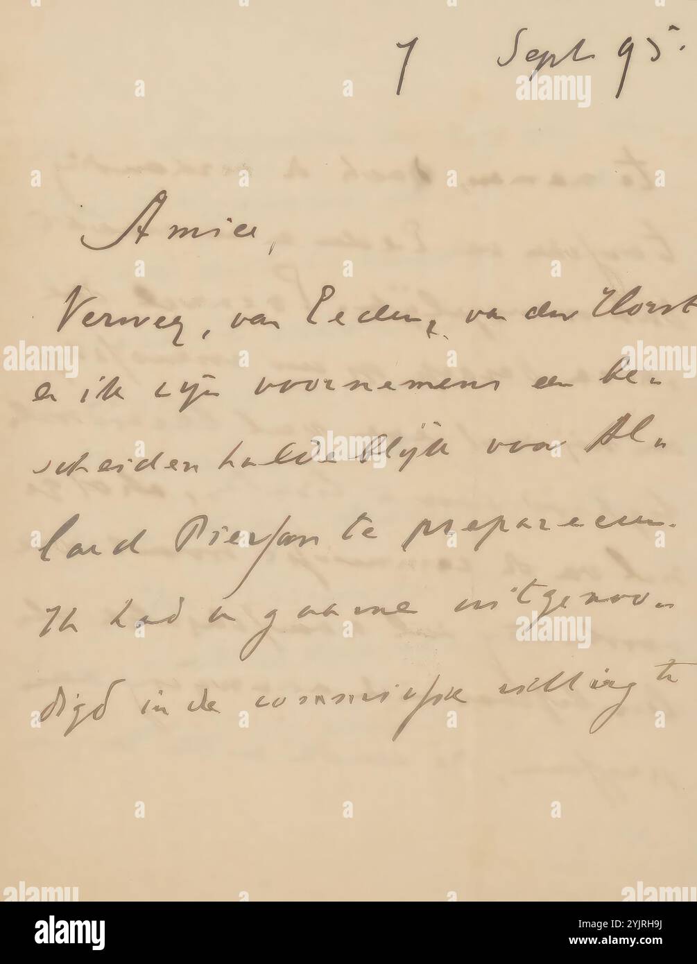 Letter to Jan Veth, name, embossed: 'LEES, AMSTERDAM', writer: Chap van ...