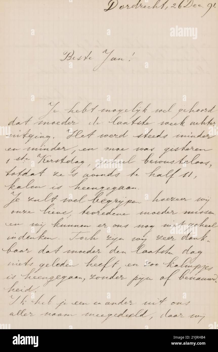 Letter to Jan Veth, writer: E. Lebret Giltay, Dordrecht, 26-Dec-1891 ...