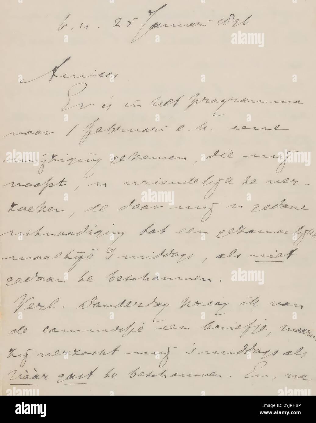 Letter to Jan Veth, writer: Jacob Pieter Moltzer, The Hague, January 25 ...