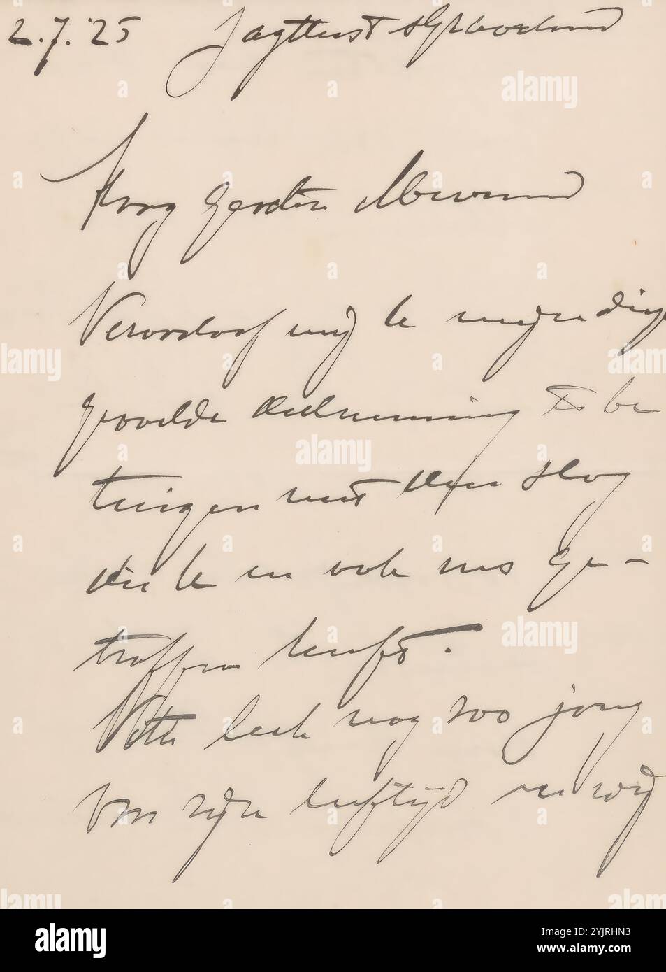 Letter to Anna Dorothea Dirks, printed, writer: Jonkheer Jan Six ...