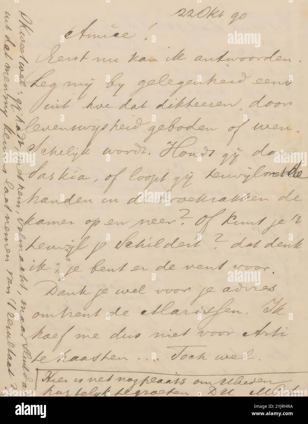 Letter to Jan Veth, printed, writer: M.C. Lebret, 22-Oct-1890 - 189-10 ...