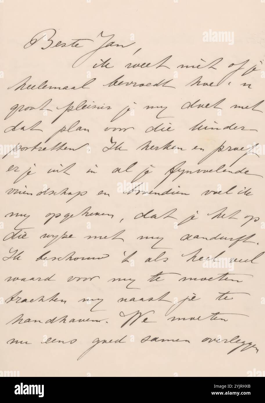 Letter to Jan Veth, writer: Wally Moes, 21-Nov-1906, paper ink, writing ...