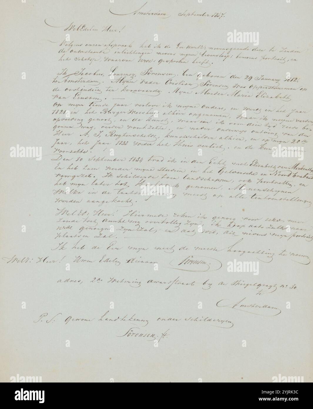 Historical letter from general hi-res stock photography and images - Alamy