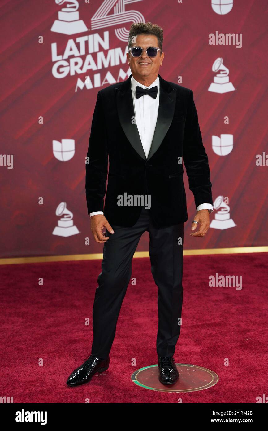 Carlos Vives attends the 25th Annual Latin GRAMMY Awards at Kaseya Center on November 14, 2024 ...