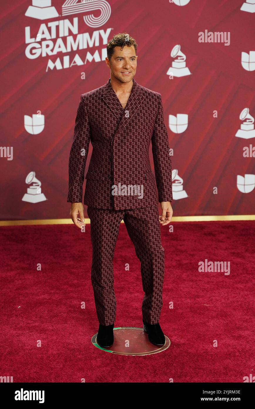 David Bisbal attends the 25th Annual Latin GRAMMY Awards at Kaseya ...