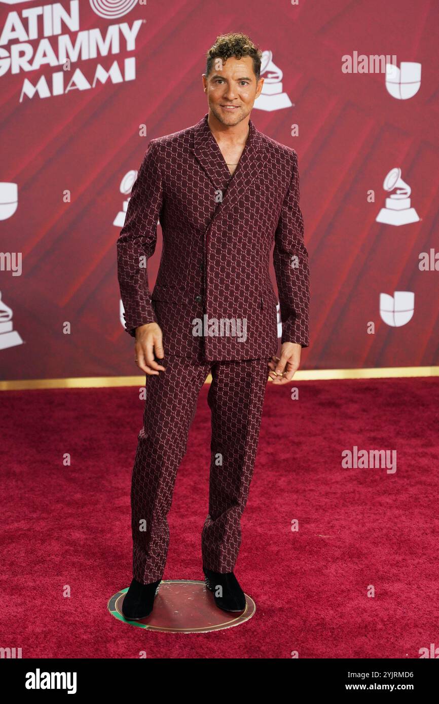 David Bisbal attends the 25th Annual Latin GRAMMY Awards at Kaseya ...