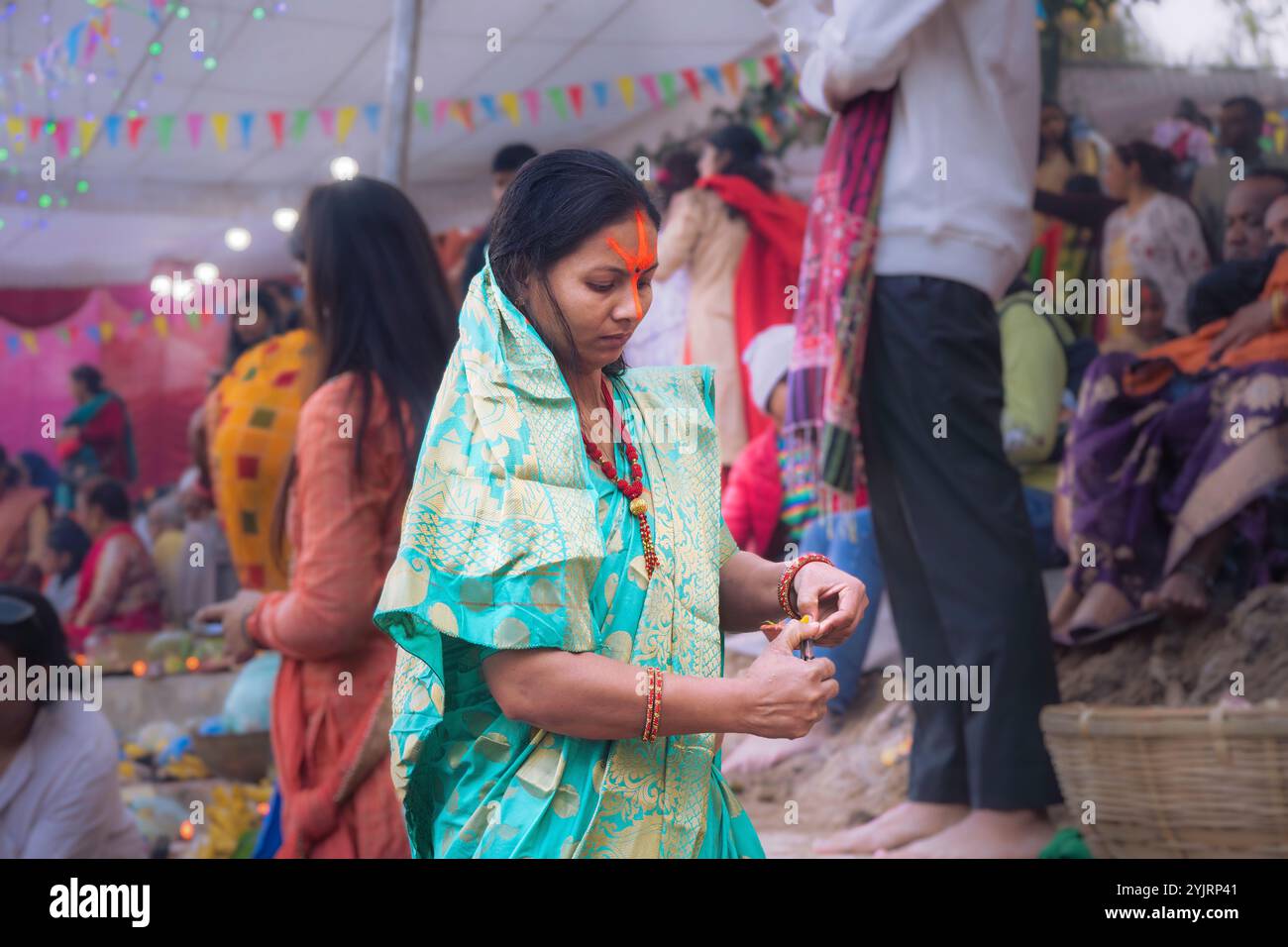 Kathmandu, Nepal - November 07, 2024 : Chhath Puja Parwa Sun God ...