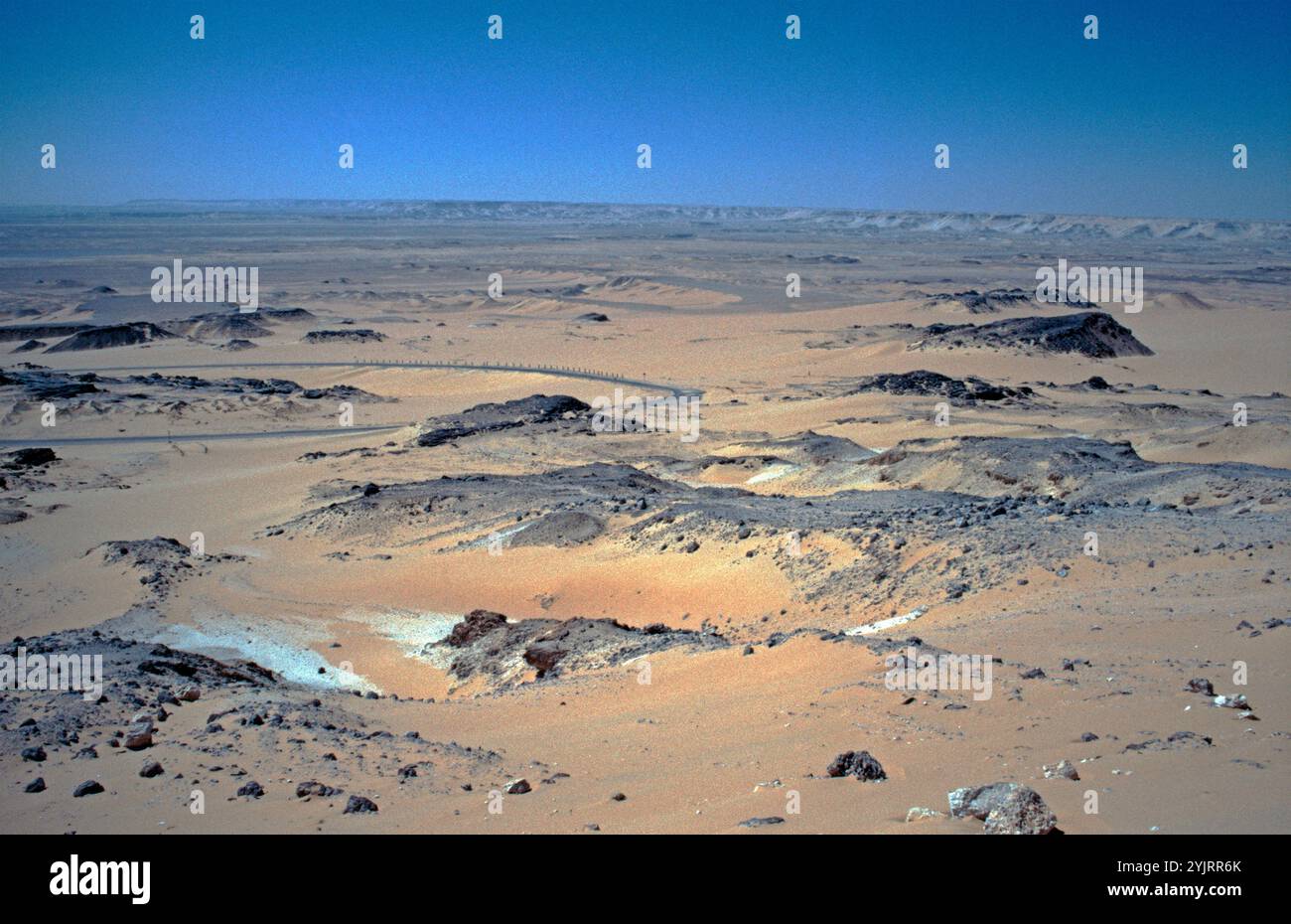 Mountains and basins, Kharga oasis, Libyan Desert, Egypt, September ...