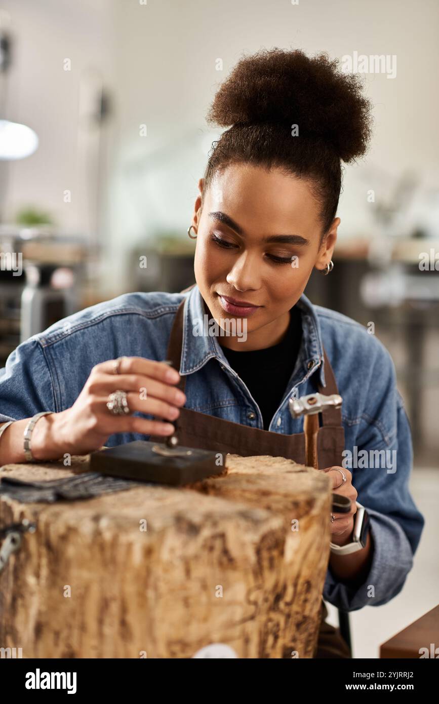 A talented woman shapes and designs intricate jewels in her inviting ...