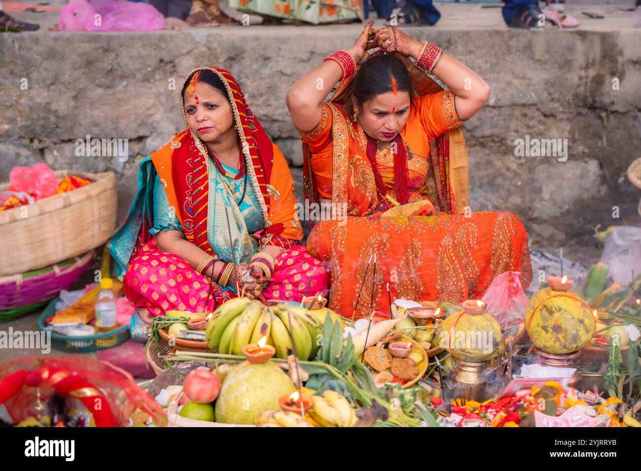 Kathmandu, Nepal - November 07, 2024 : Chhath Puja Parwa Sun God ...